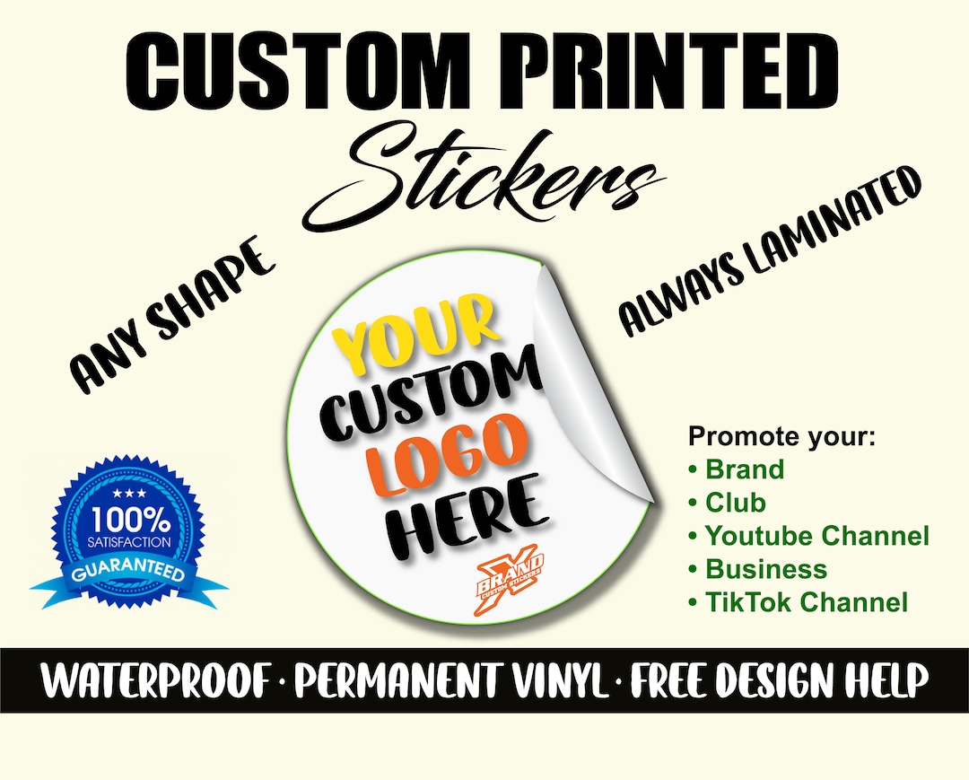 Custom printed stickers store