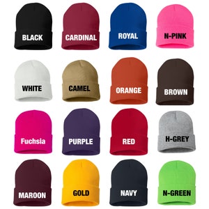 Custom Embroidered Beanie | Great for Teams | Company Apparel | Clubs ...