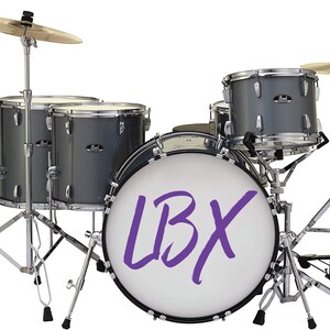 Custom Bass Drum Sticker, Bass Drum Decal, Custom Band Name, Custom ...