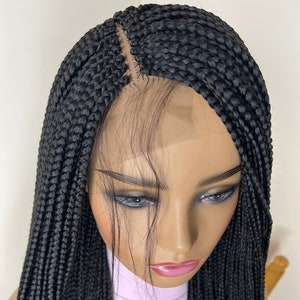 READY TO SHIP Black Box Braids Wig on 2x4 Closure - Etsy