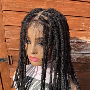 READY TO SHIP Black Reggae Locs Dreads Wig on a Full Lace - Etsy
