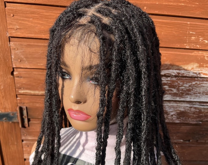 READY TO SHIP Black Reggae Locs Dreads Wig on a Full Lace - Etsy
