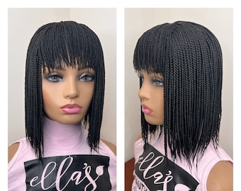 READY TO SHIP Short Braided Bangs Wig Fringe Braids Everyday Wig - Etsy