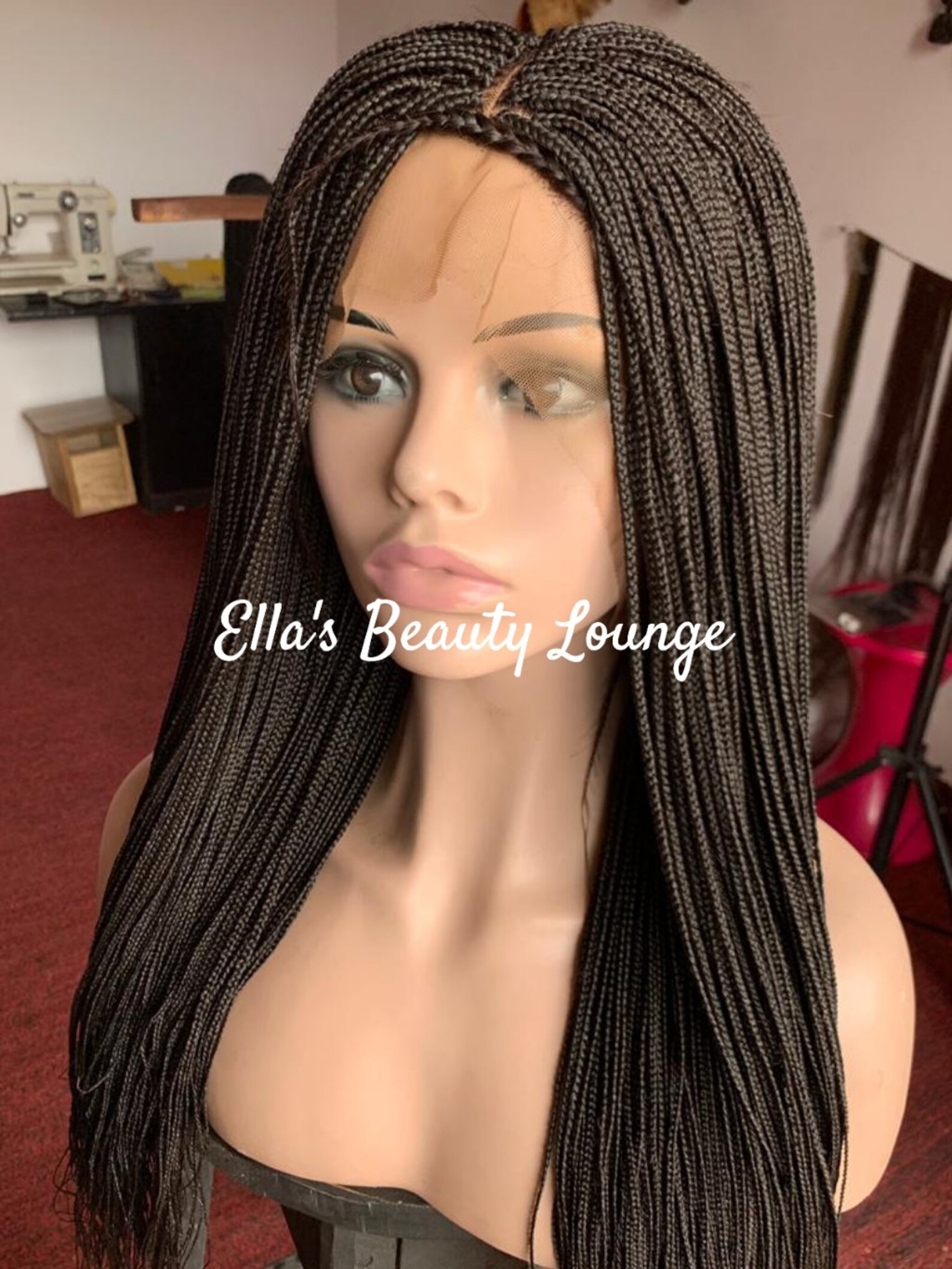 Small Box Braids on a Frontal - Etsy