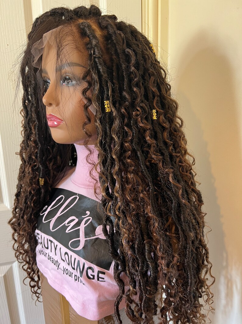 Messy Boho Goddess Dreads Loc Wig on Frontal - Etsy