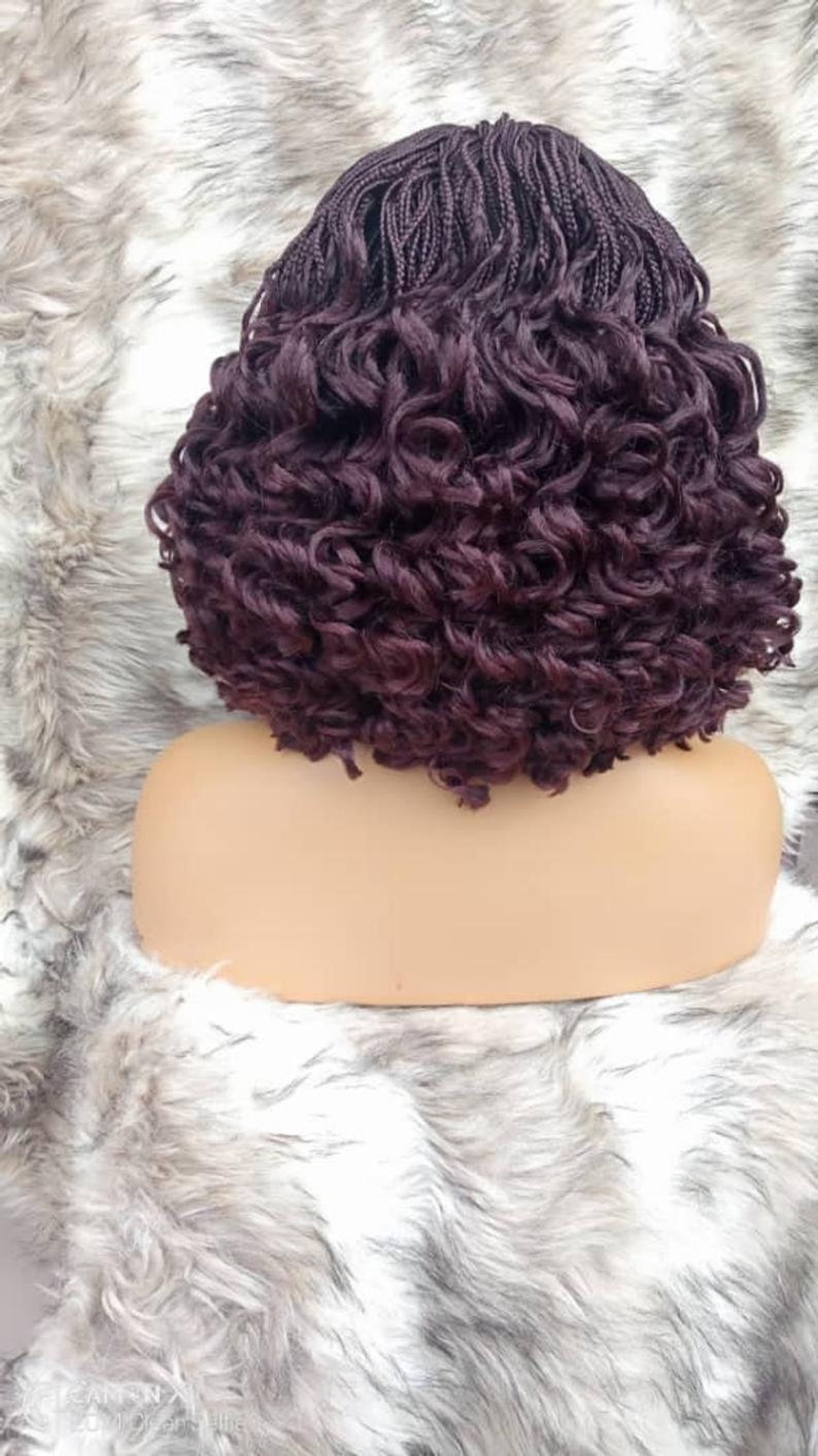 Curly Ends Braided Wig | Etsy