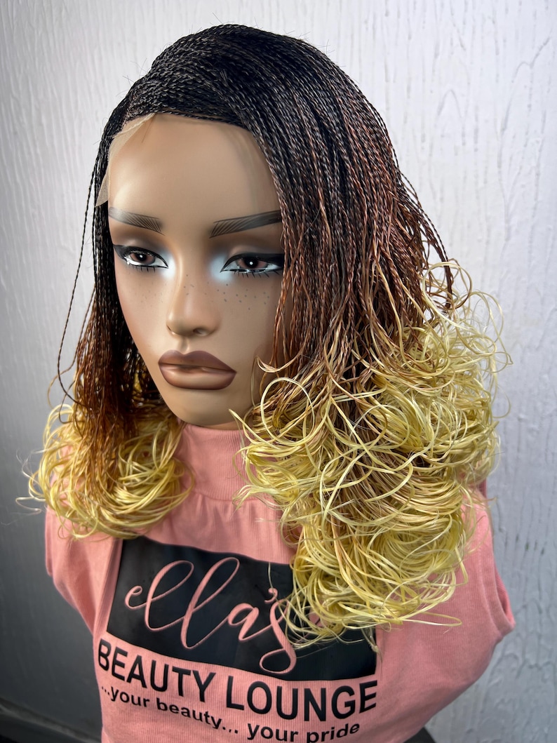 French Curl Twisted Braided Wig - Color 1b/33/613 Blonde - Shoulder ...