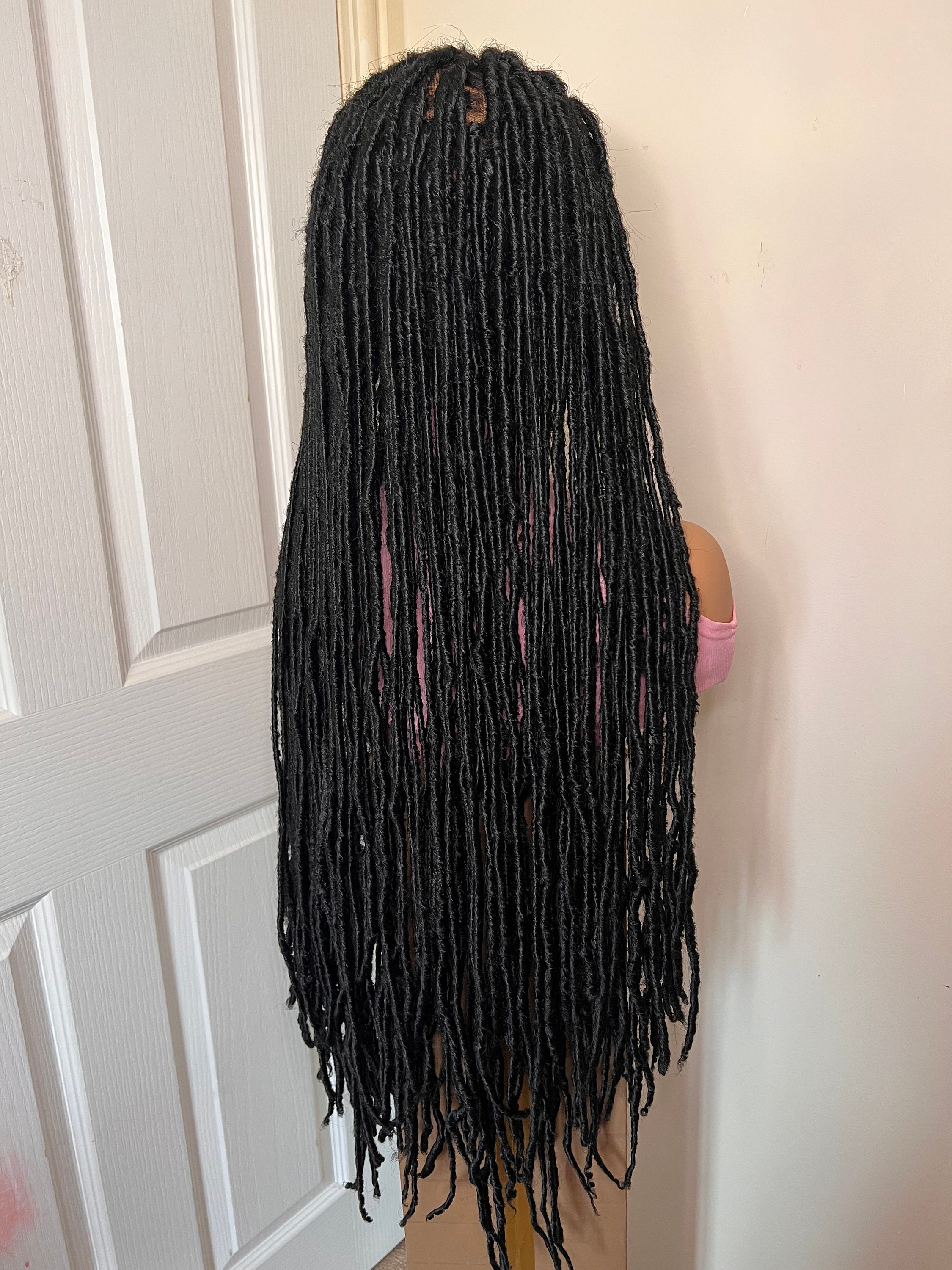 Long Dreads Locs Wig on a Full Lace Wig - Etsy