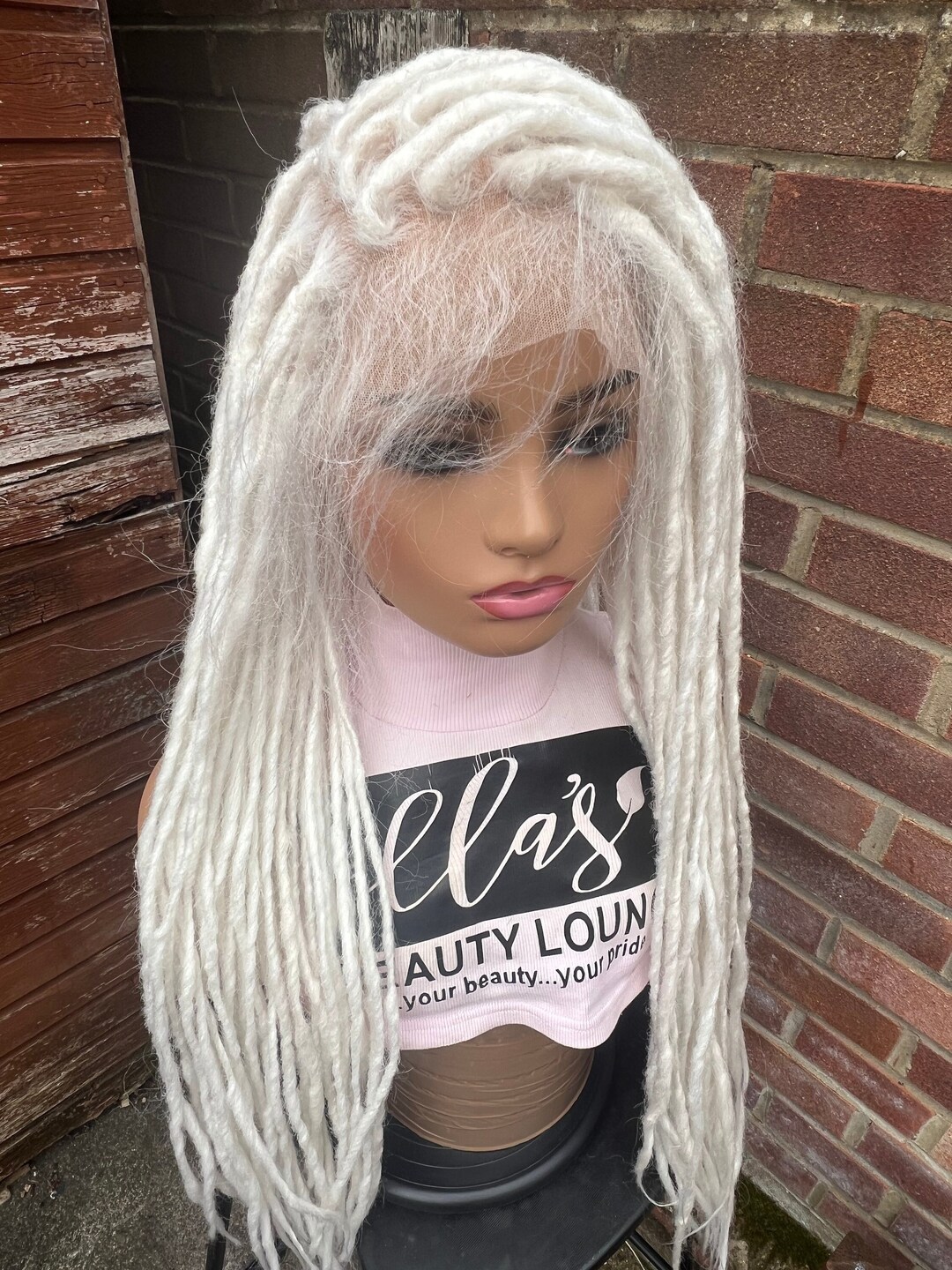 READY TO SHIP Snow White Full Lace Lisa Bonet Locs Dreads Wig - Etsy