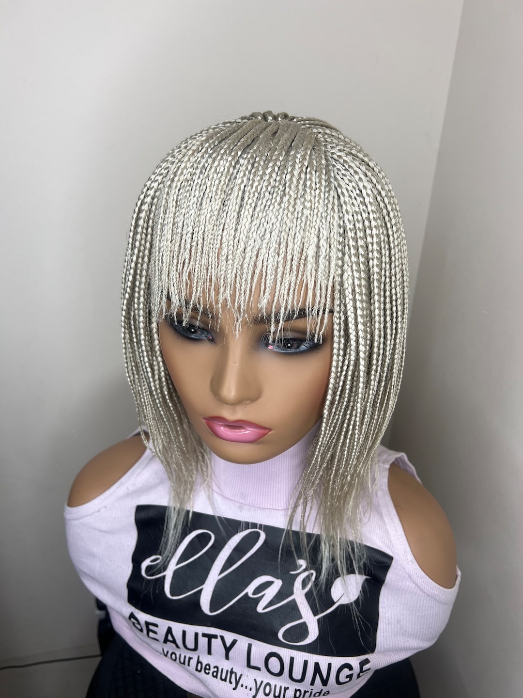 READY TO SHIP Short Braided Bangs Wig Fringe Braids Everyday Wig - Etsy