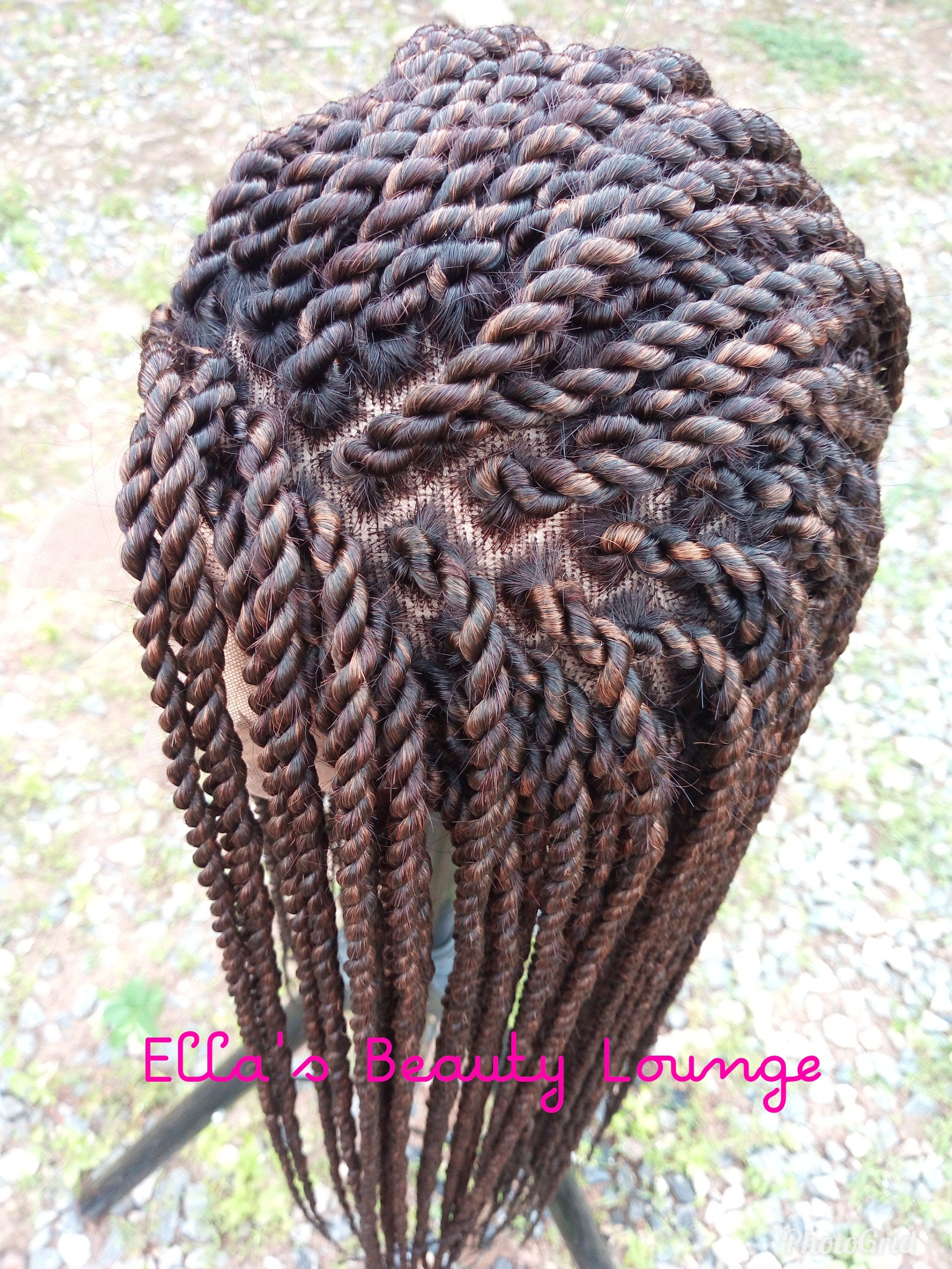 Full Lace Medium Twisted Braids - Etsy