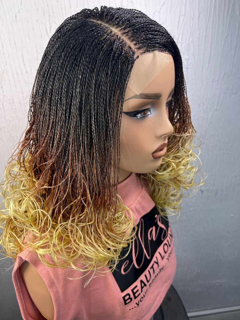 French Curl Twisted Braided Wig - Color 1b/33/613 Blonde - Shoulder ...
