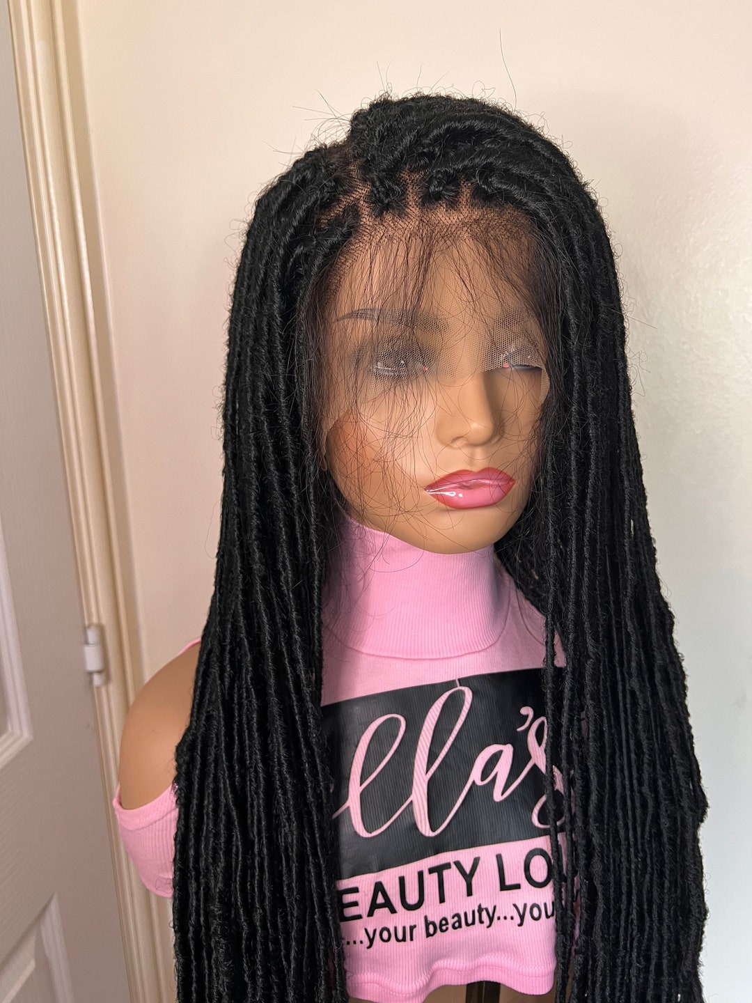 Long Dreads Locs Wig on a Full Lace Wig - Etsy