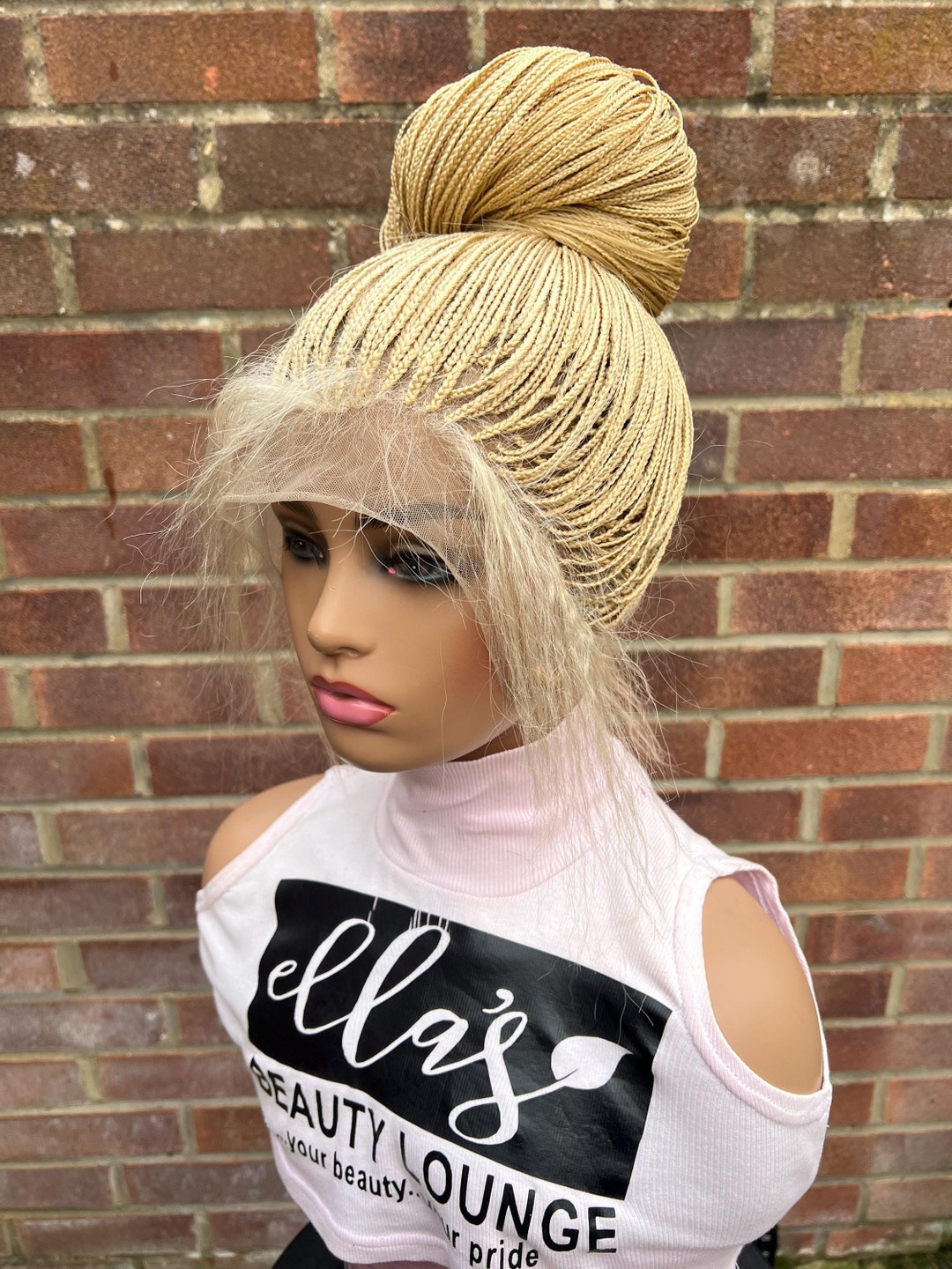 READY TO SHIP Color 613 Blonde Box Braids Full Lace Wig - Etsy