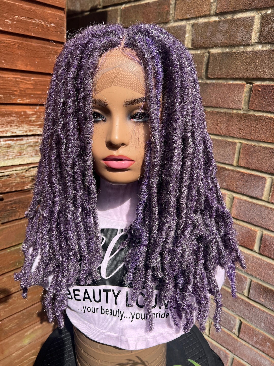 Purple Mix Faux Locs Natural Locs Dread Locs - Etsy