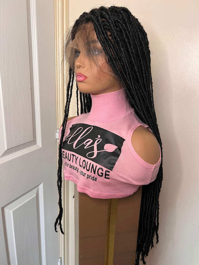 Long Dreads Locs Wig on a Full Lace Wig - Etsy