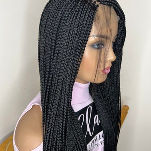 READY TO SHIP Black Box Braids Wig on 2x4 Closure - Etsy