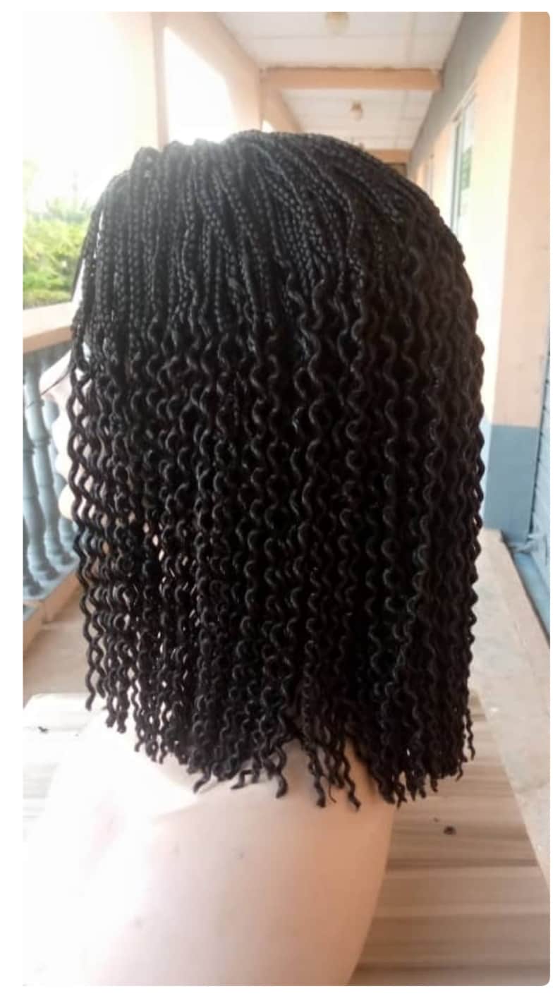 Watermelon Braided Blunt Cut Wig: 2x4 Lace Closure - Etsy