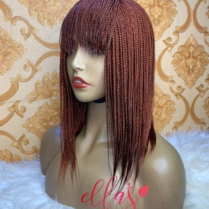 READY TO SHIP Short Braided Bangs Wig Fringe Braids Everyday Wig - Etsy