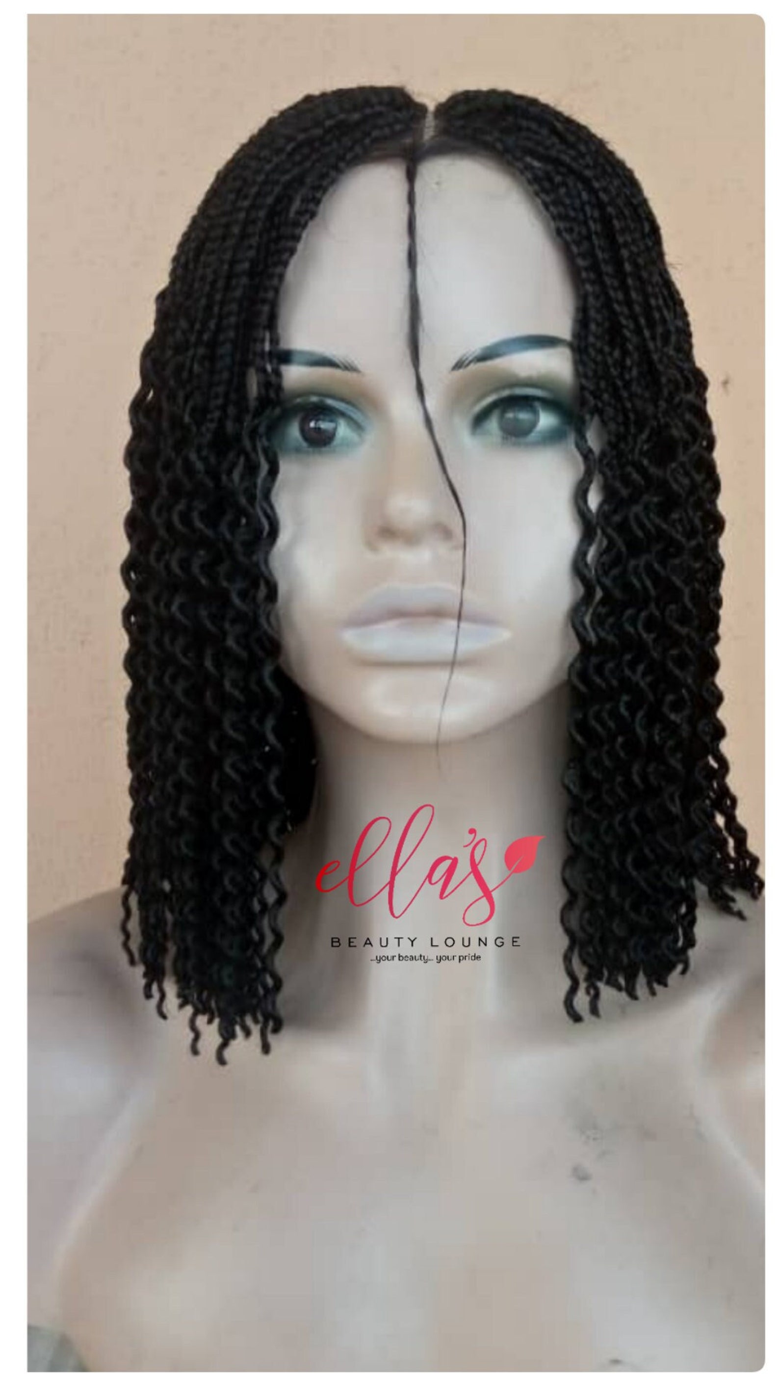 Watermelon Braided Blunt Cut Wig: 2x4 Lace Closure - Etsy