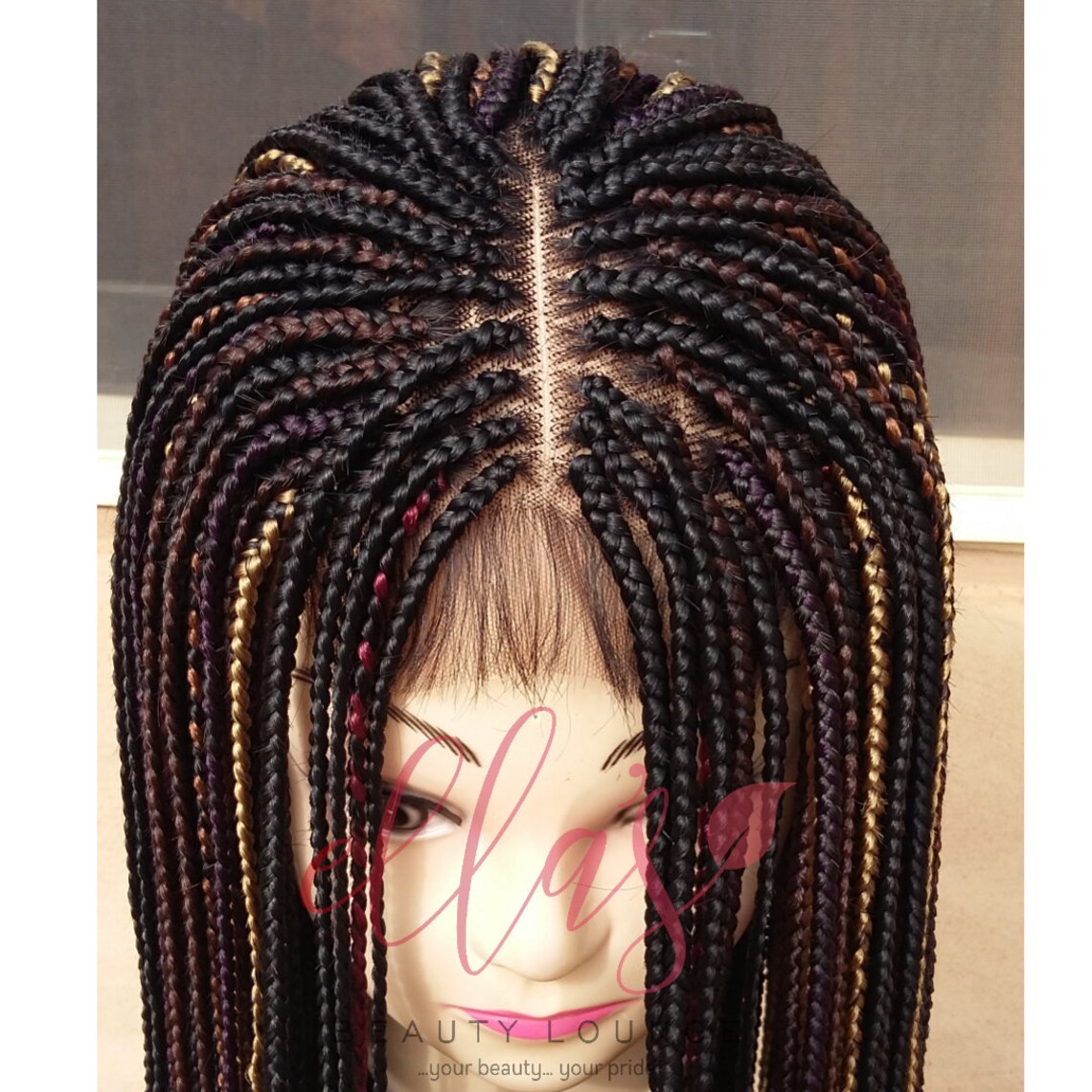 Multicoloured Box Braids Wig | Etsy