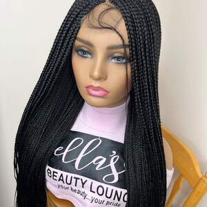 READY TO SHIP Black Box Braids Wig on 2x4 Closure - Etsy
