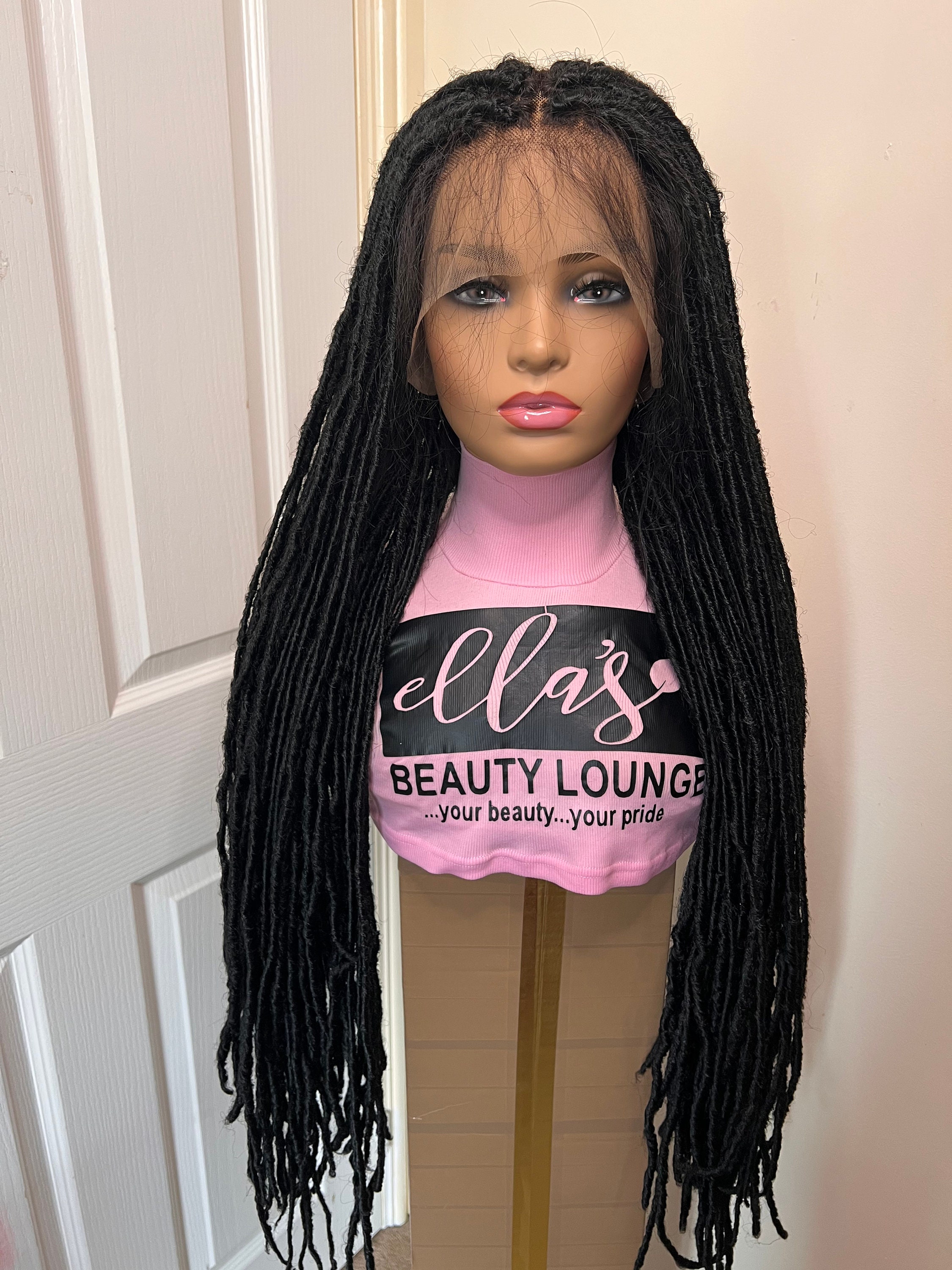 Long Dreads Locs Wig on a Full Lace Wig - Etsy