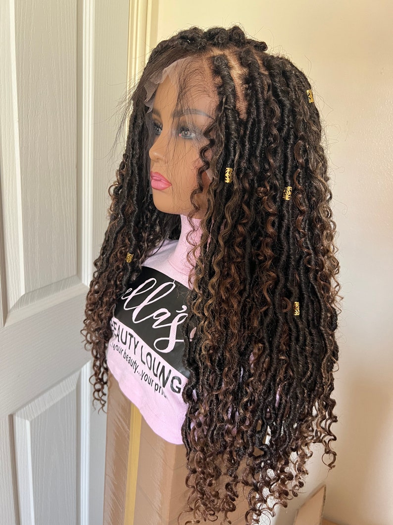 Messy Boho Goddess Dreads Loc Wig on Frontal - Etsy