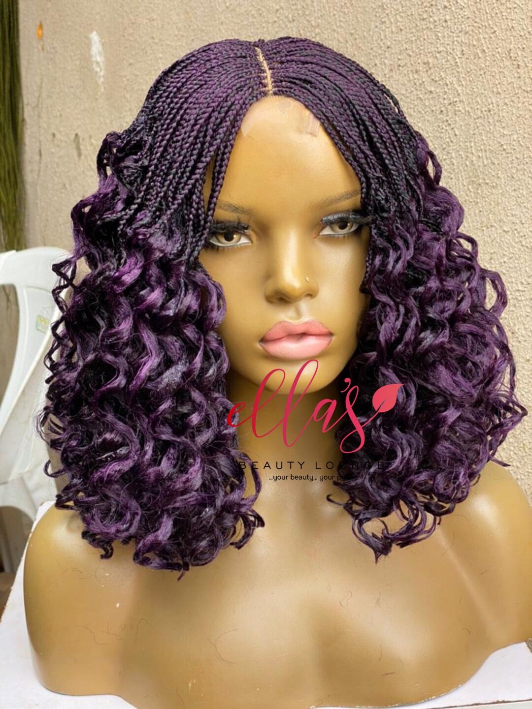 Curly Braided Wig - Etsy