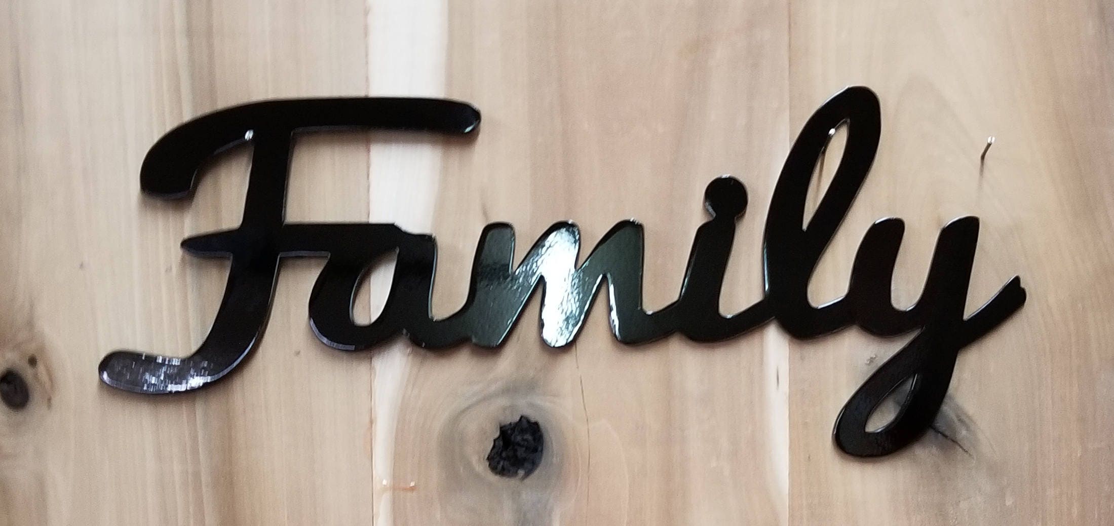 Family Sign Metal Family Sign Rustic Word Art Sign | Etsy