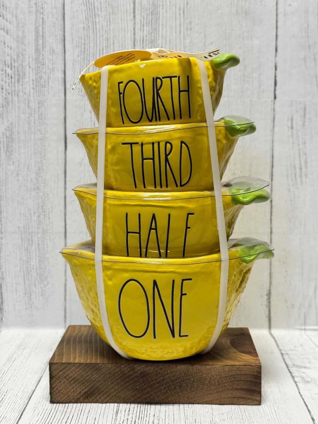 New Rae Dunn Set/4 Lemon Measuring Cups - Etsy