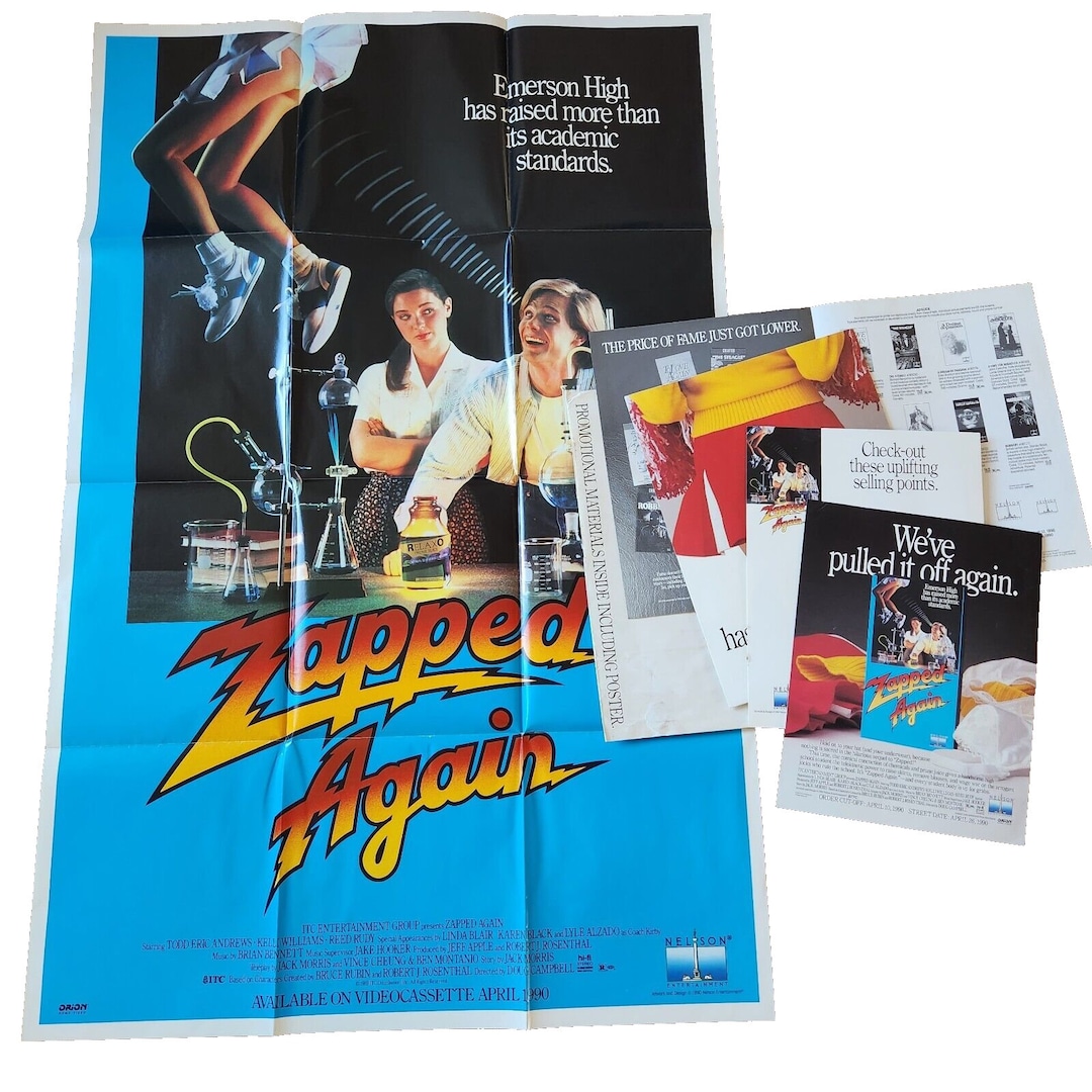 1990 Orion Home Video 25x38 Movie Poster Package: Zapped Again W/kelli ...