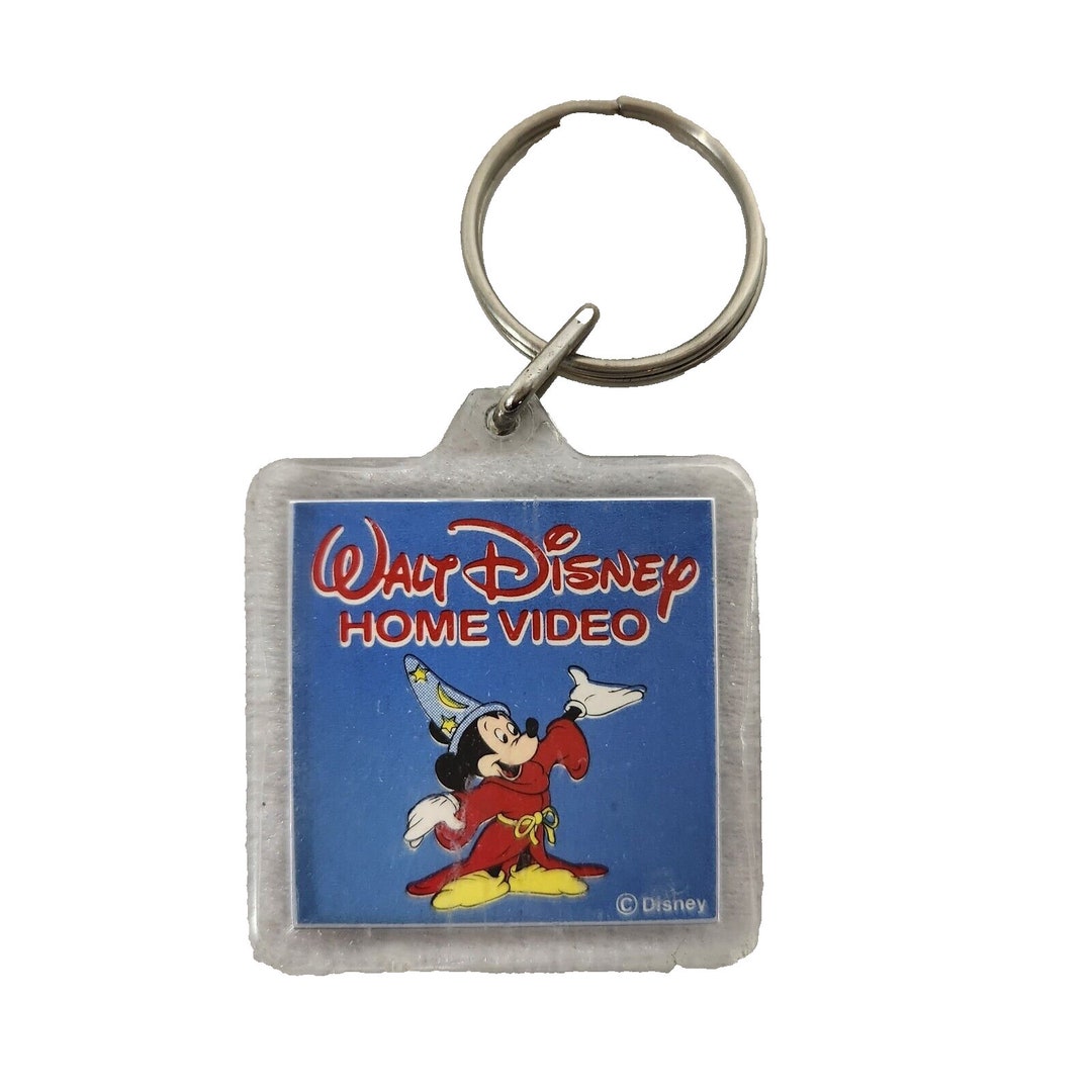 1980s Mickey Mouse Wizard Sorcerer Walt Disney Home Video Key Chain LN ...
