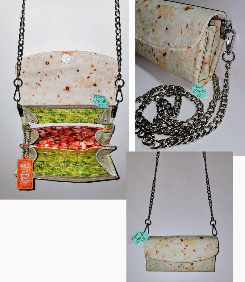 Burrito Wallet With Chain Crossbody/ Shoulder Strap - Etsy