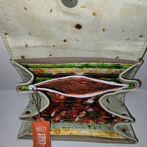 Burrito Wallet With Chain Crossbody / Shoulder Strap or Wristlet Strap ...