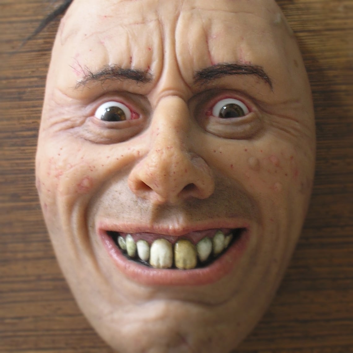 Psychopath Psycho Insane Creepy Horror Human Face Fratze Head | Etsy