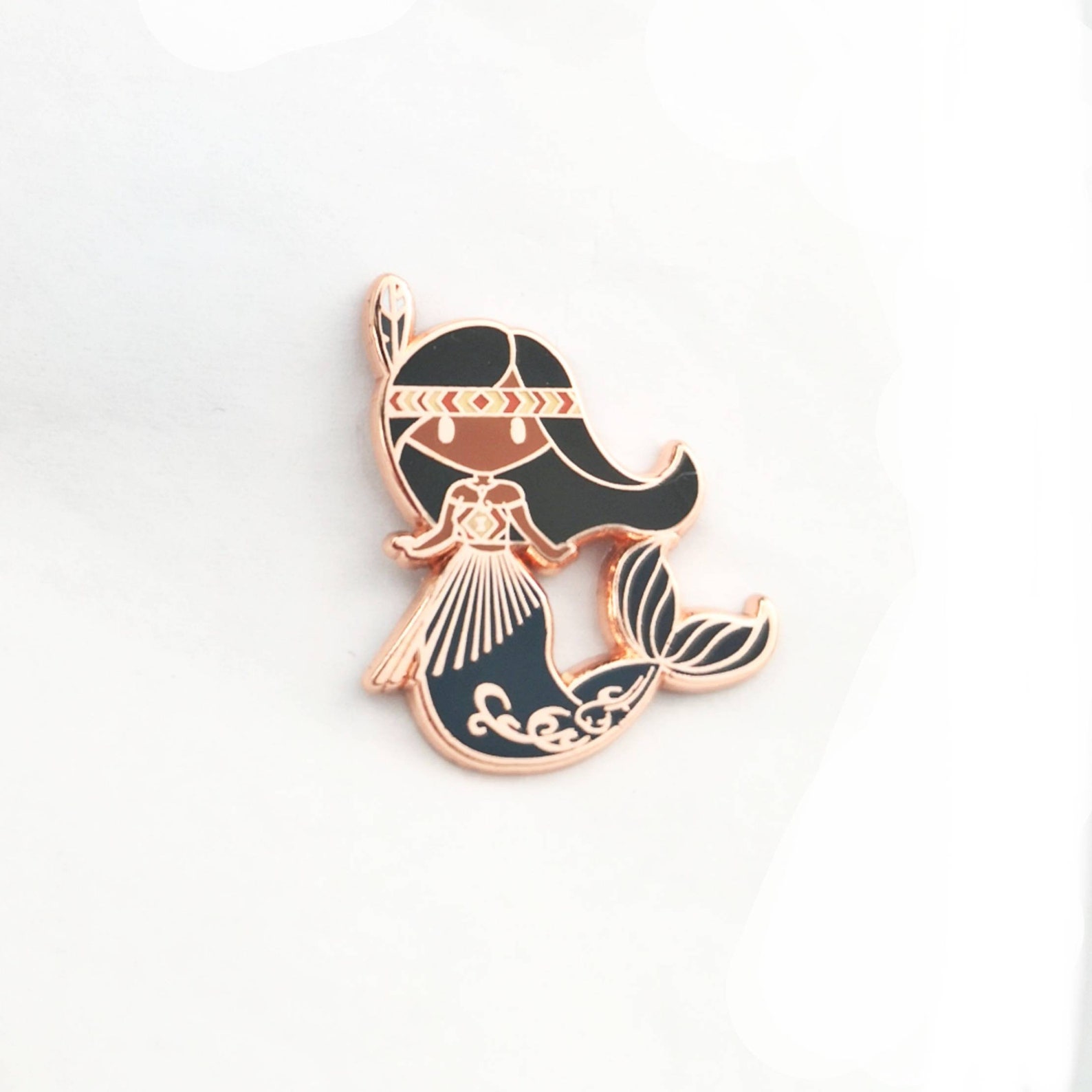 Maori Mermaid of New Zealand Hard Enamel Pin Mermaids of the | Etsy