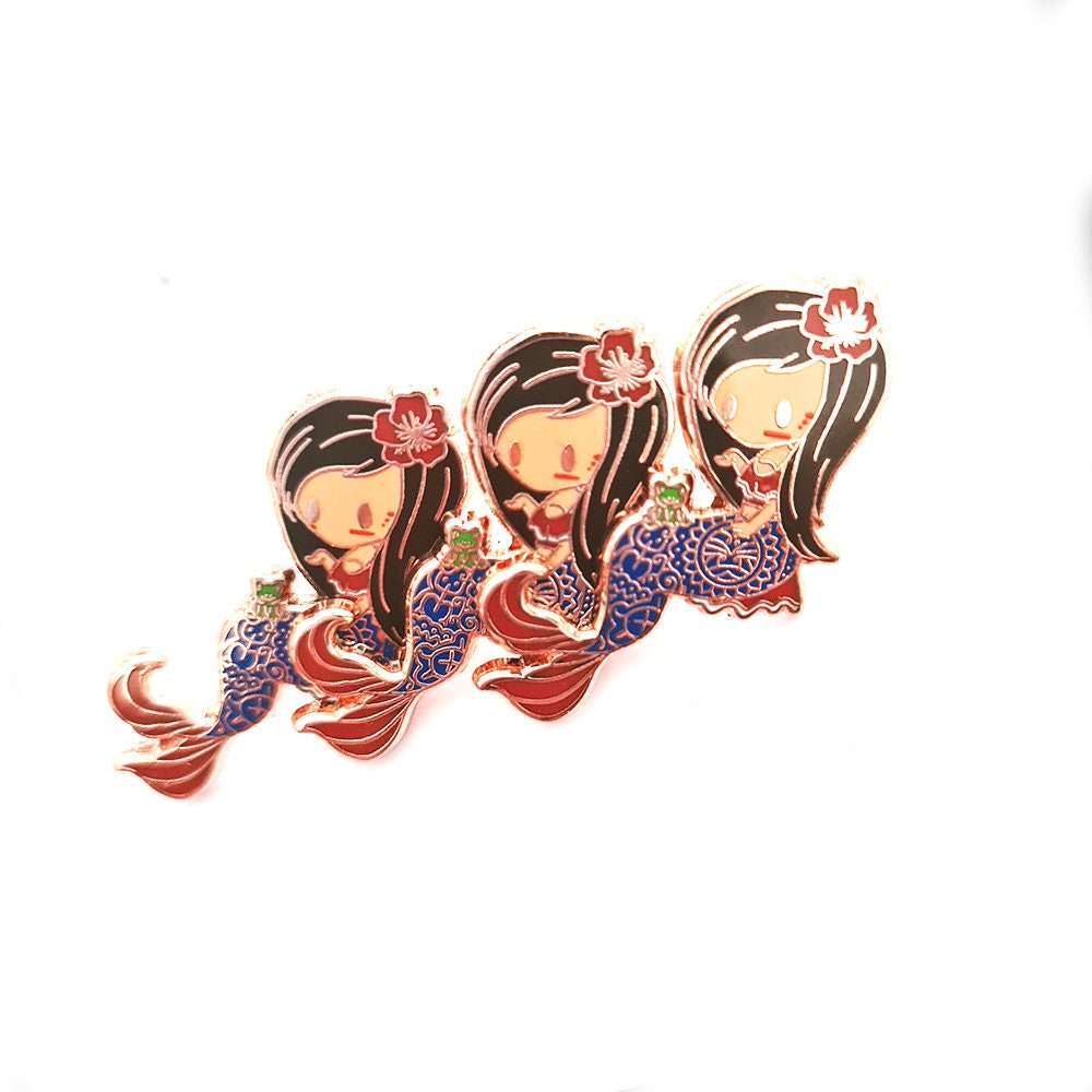 Taino Mermaid of Puerto Rico Hard Enamel Pin Mermaids of the | Etsy