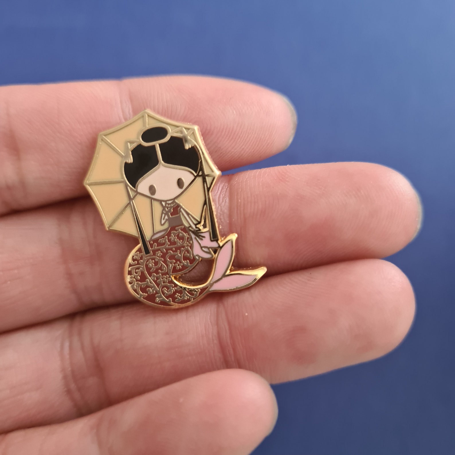 Mermaid of China Hard Enamel Pin Chinese Mermaid Mermaids of | Etsy