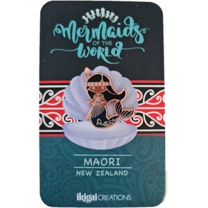 Maori Mermaid of New Zealand Hard Enamel Pin, Mermaids of the World ...