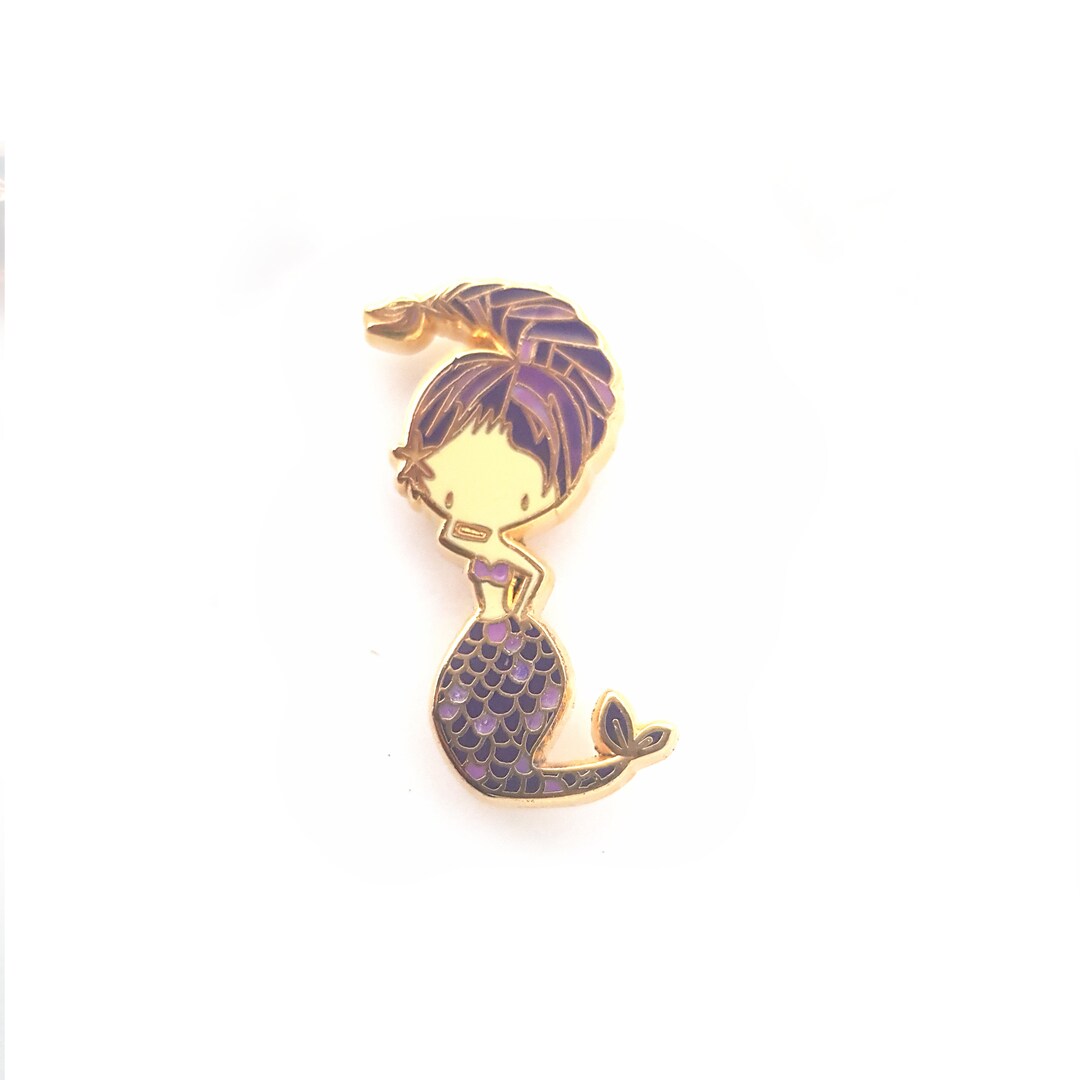 Kawaii Scorpio Zodiac Mermaid Enamel Pin - Etsy