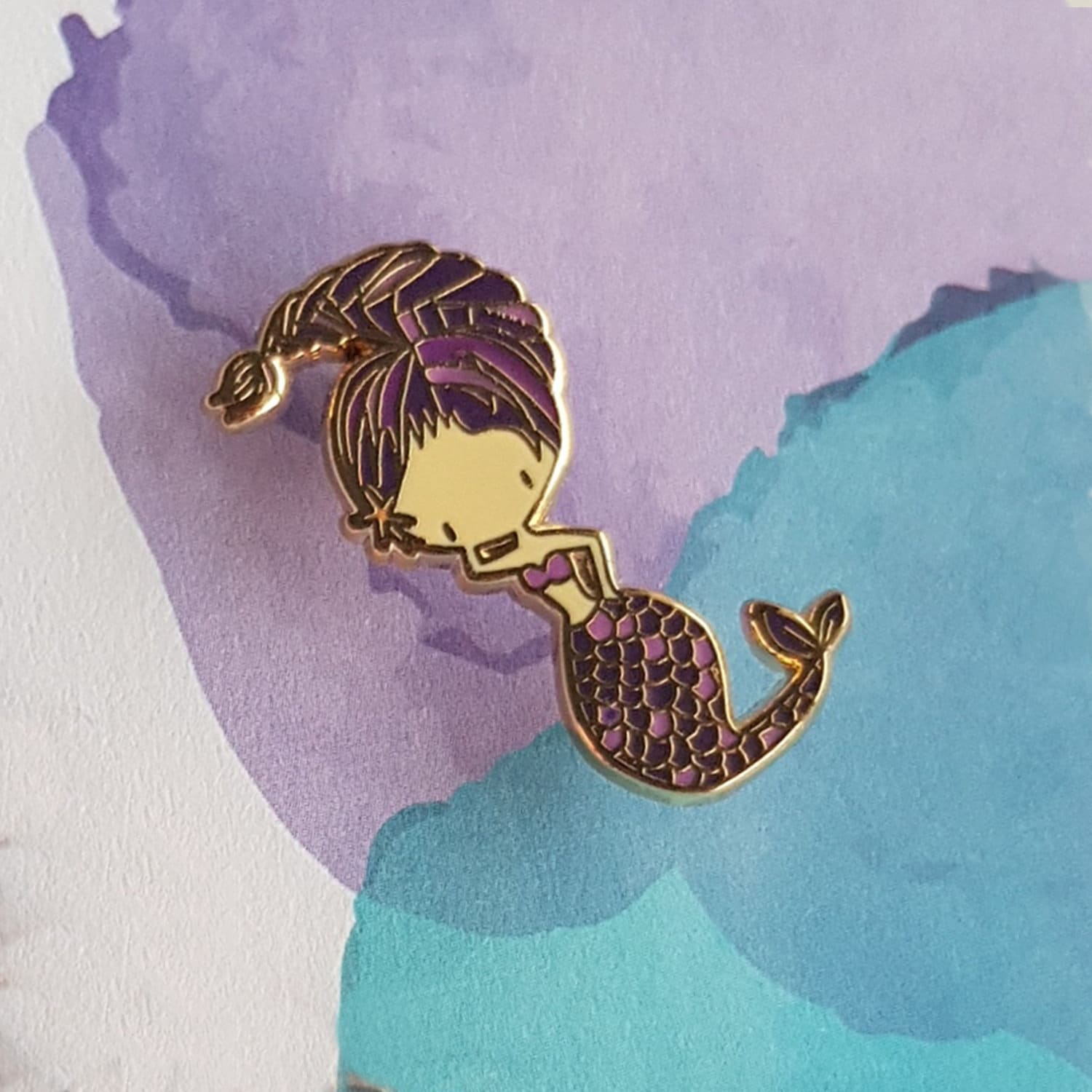 Kawaii Scorpio Zodiac Mermaid Enamel Pin | Etsy