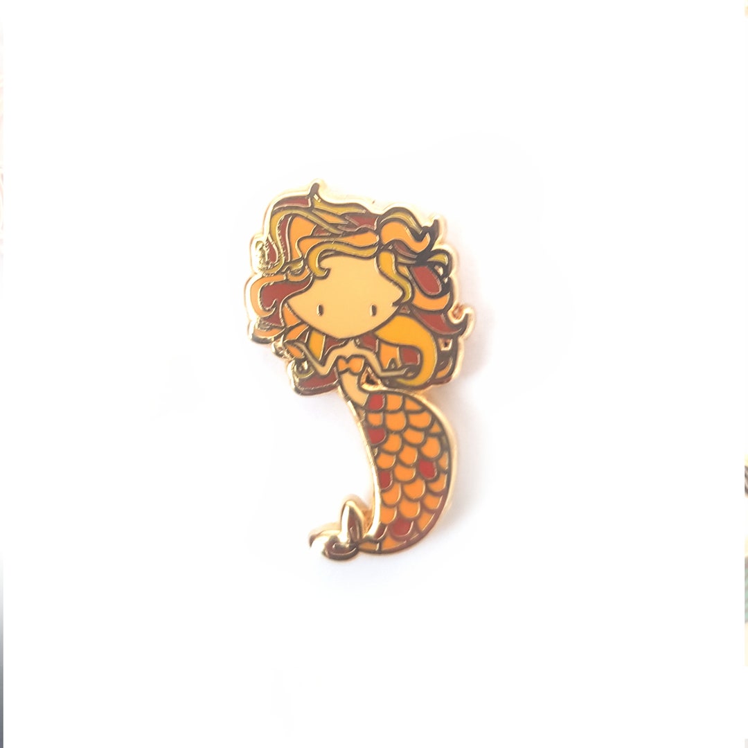 Tiny Leo Zodiac Mermaid Enamel Pin (1") - Etsy