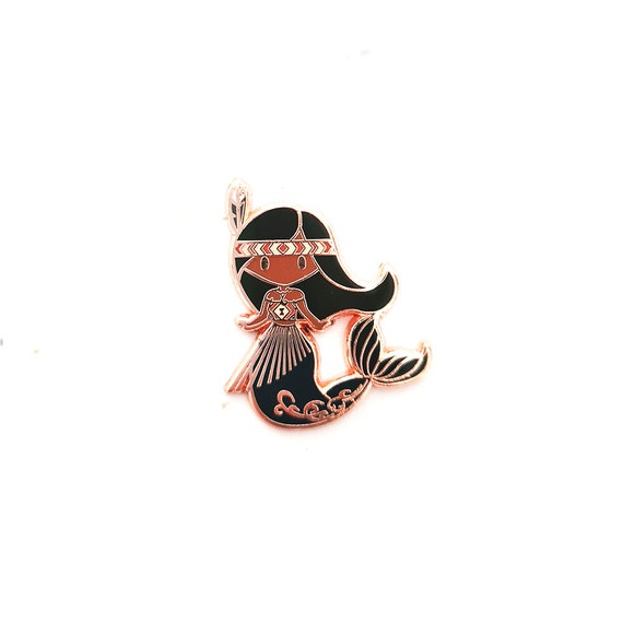 Maori Mermaid of New Zealand Hard Enamel Pin Mermaids of the | Etsy