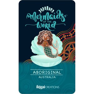 Aboriginal Mermaid of Australia Hard Enamel Pin, Indigenous Mermaid ...