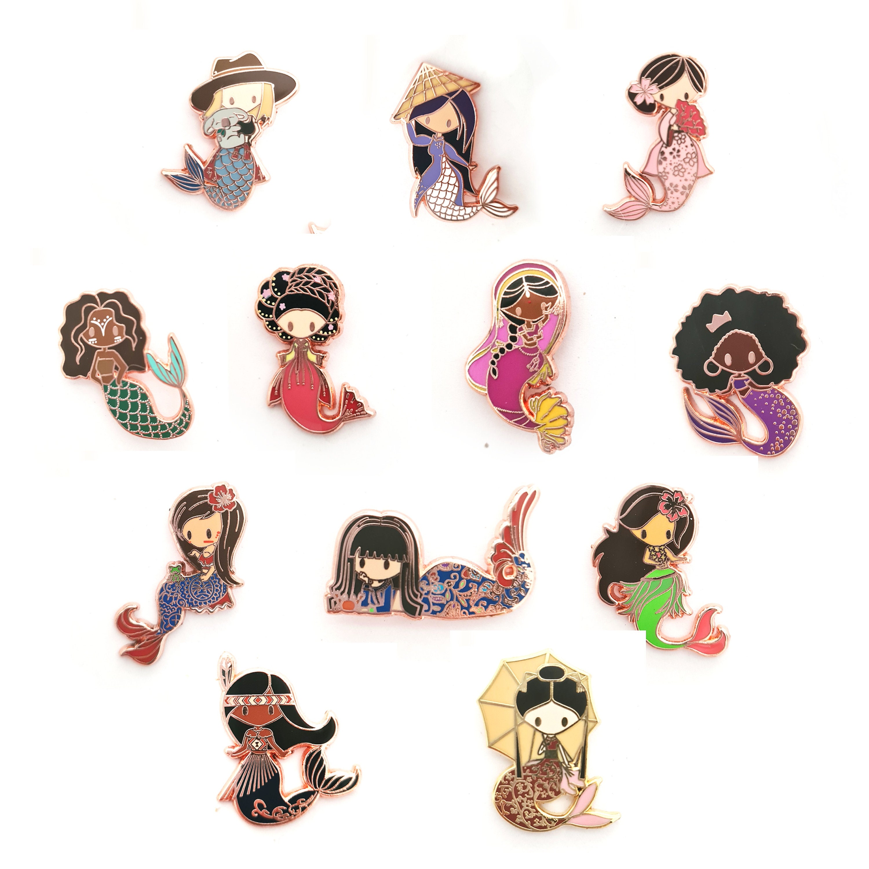 Aboriginal Mermaid of Australia Hard Enamel Pin, Indigenous Mermaid ...