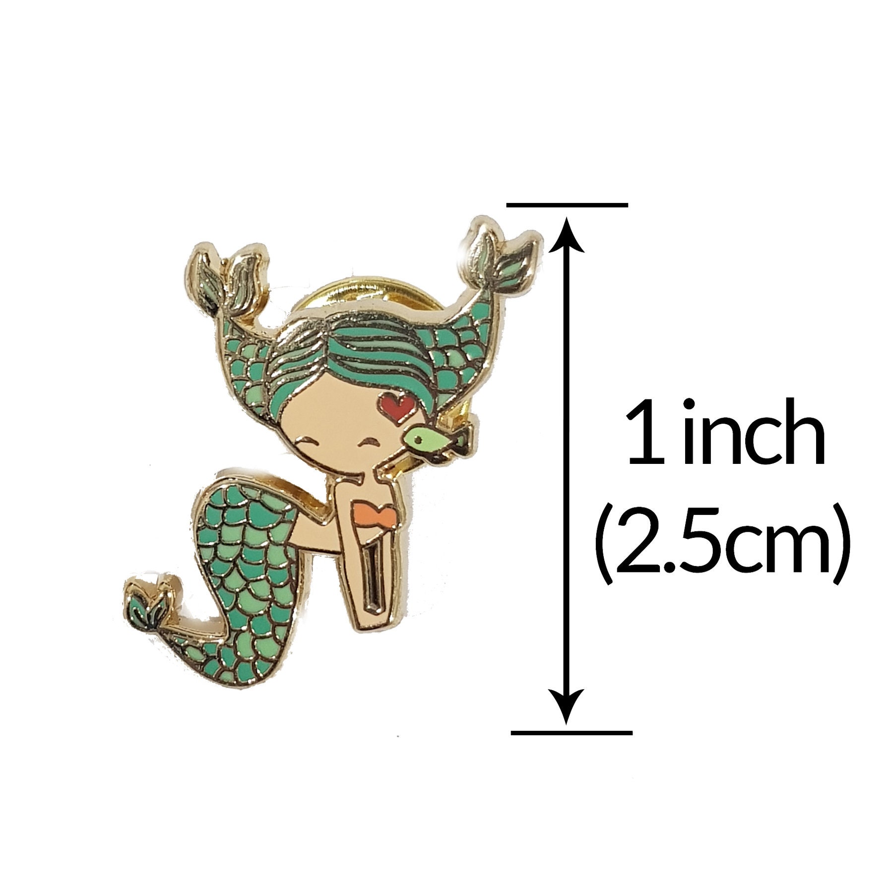 Pisces Zodiac Mermaid Enamel Pin | Kawaii Astrology Pin | Cute 1" Star ...