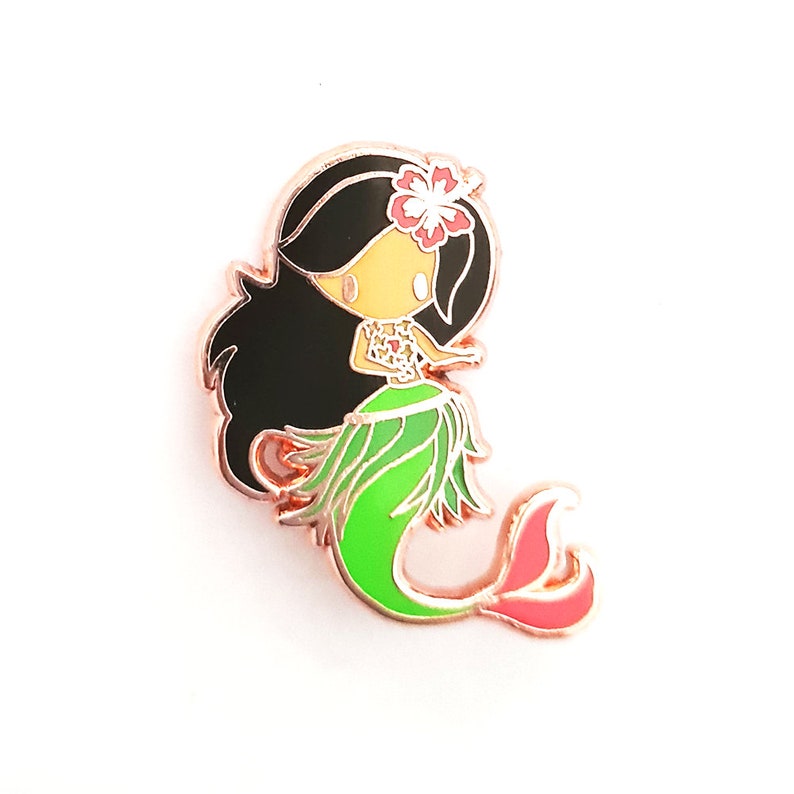 Mermaid of Hawaii Hard Enamel Pin Mermaids of the World - Etsy