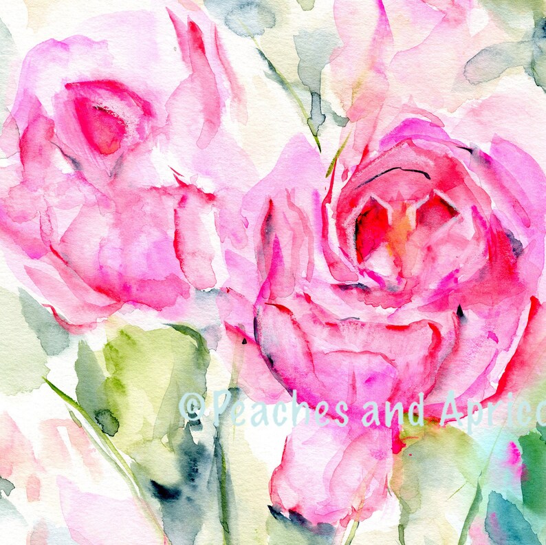 Peony, Peonies, Impressionist Peonies, Watercolor Peonies, Peony Wall ...