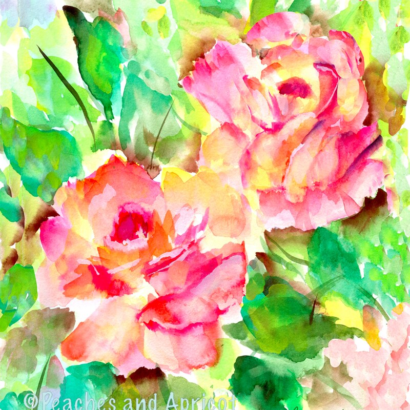 Impressionist Roses - Etsy